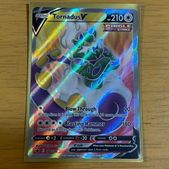Pokemon | Games | Pokmon Tornadus V Card Full Art Swsh6 Chilling Reign ...